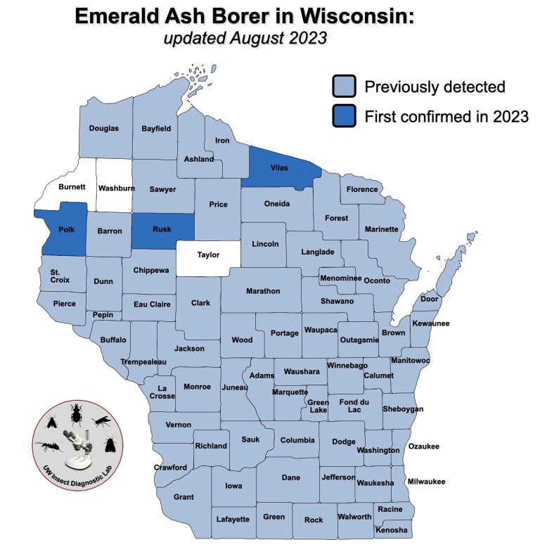 Wisconsin Invasive Insect Maps - Insect Diagnostic Lab