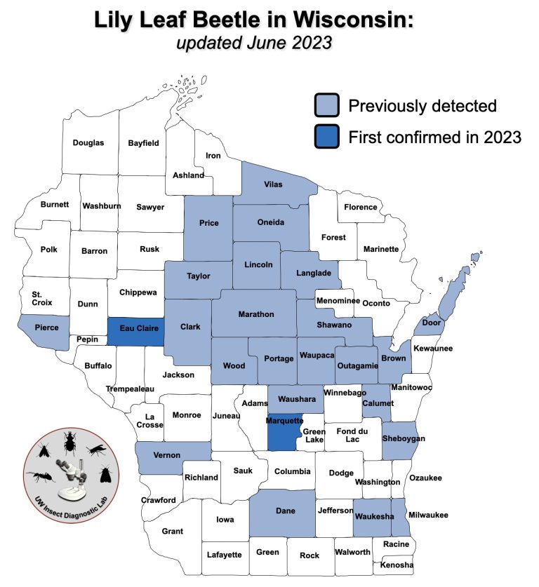 Wisconsin Invasive Insect Maps - Insect Diagnostic Lab